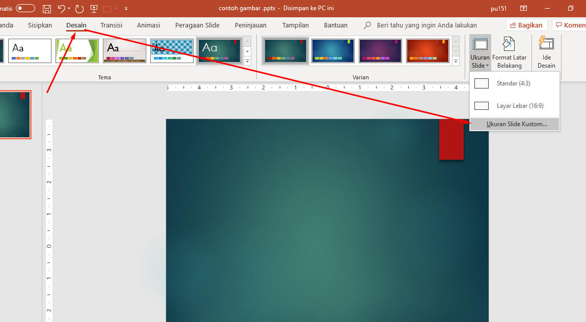 Cara mengatur ukuran kertas ppt powerpoint 2022 YouTube