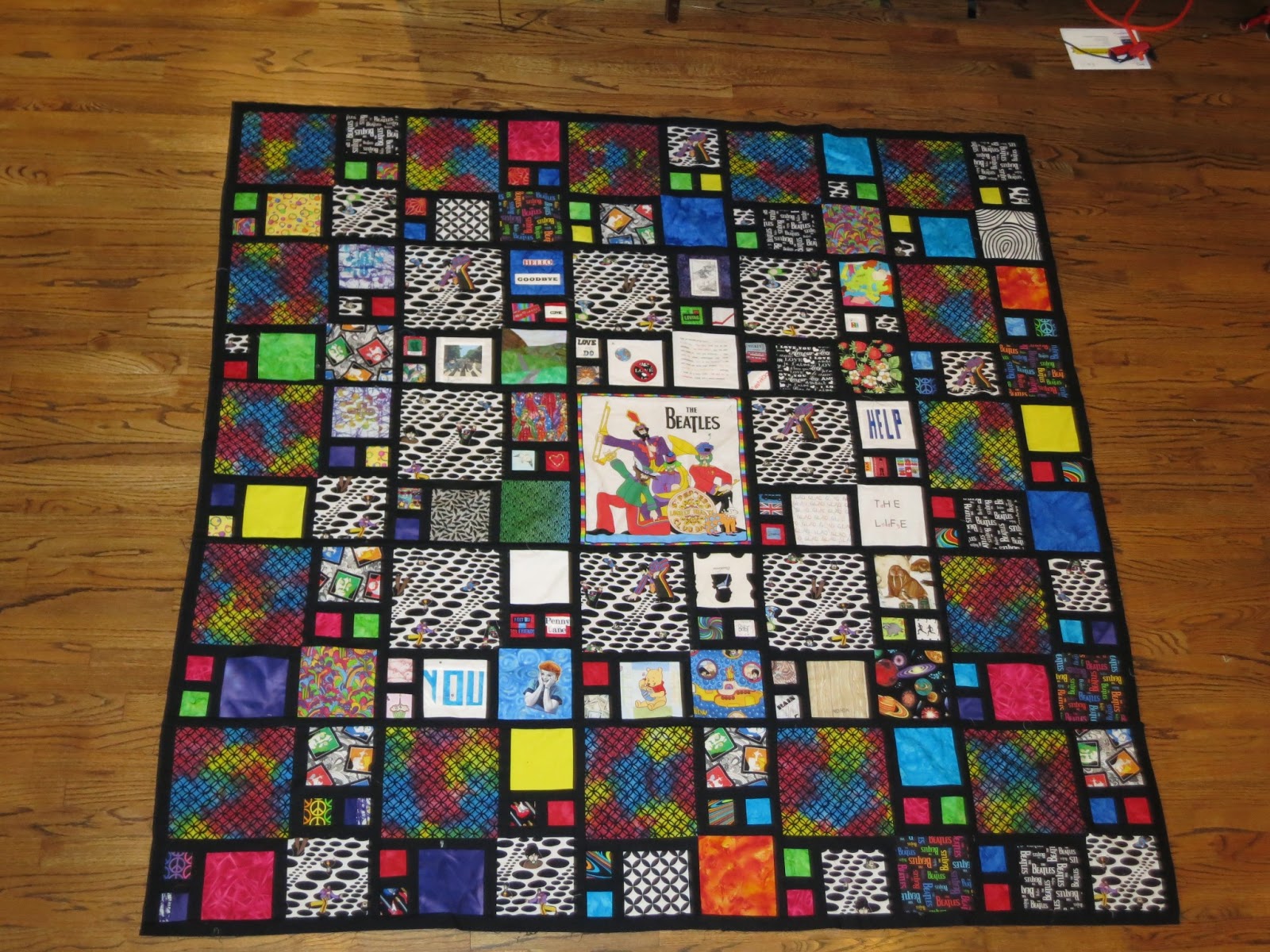 Linda Big D: my beatles quilt top is finally done