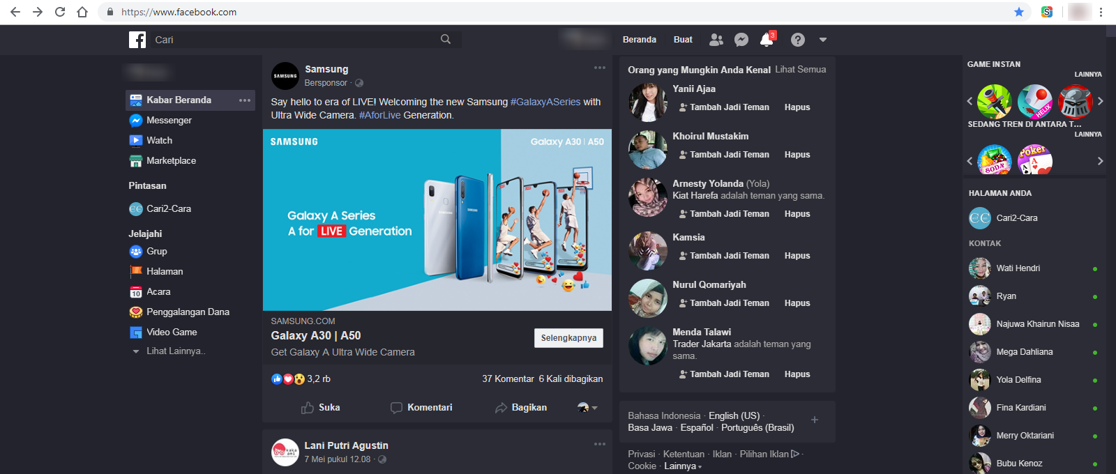 Cara Merubah Tampilan Facebook Agar Lebih Menarik ~ Cari2-Cara