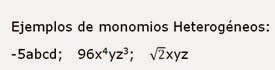 Expresiones Algebraicas: Monomios