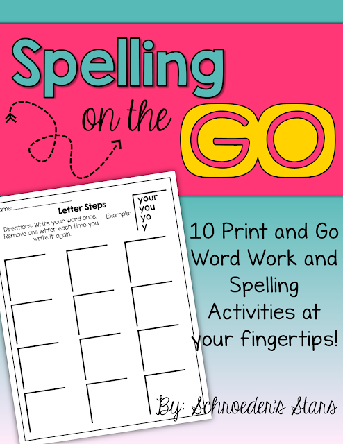 Schroeder's Stars: Spelling on the Go! Fun printables for any spelling ...