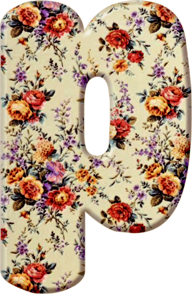 Blindada por Deus: Alfabeto decorativo Vintage florido png