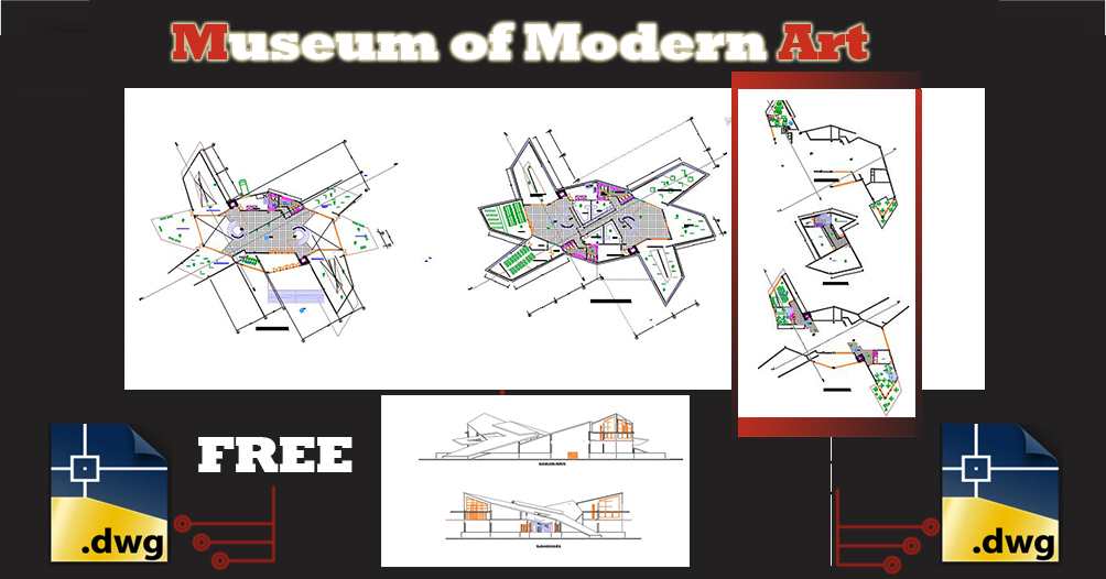 Download Dwg Museum of Modern Art | Free AutoCAD - Architecture Design ...