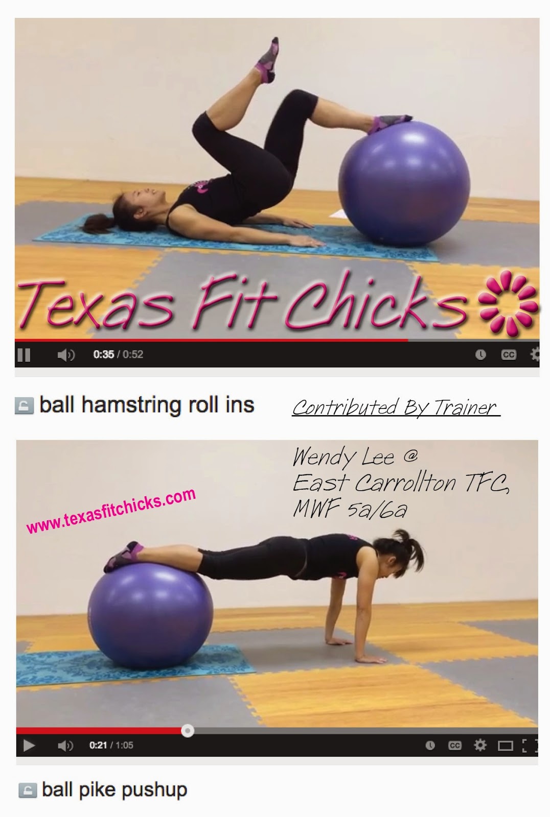 Ball Exercise Videos! | Fit Chick Training