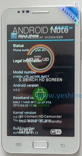 Mi Movil Chino: Star i9220 PAD N9000 Android Note 4.0 ICS