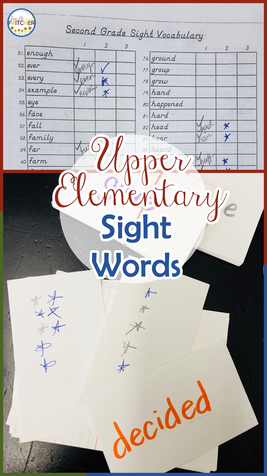 Fourth and Fritcher: Upper Elementary Sight Words Intervention