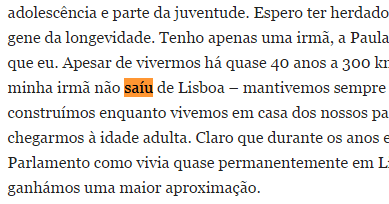 Má(-)língua...: 77. Saíu e Saiu