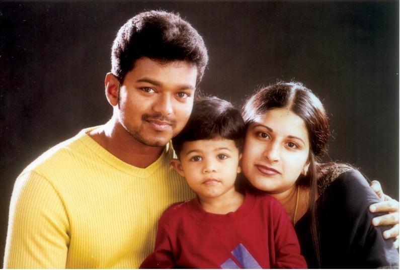 Tamil Actor Vijay Family Photo