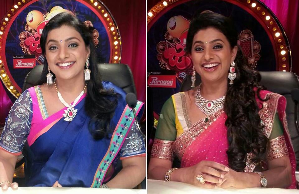 Roja in Bhargavi kunam sarees – South India Fashion