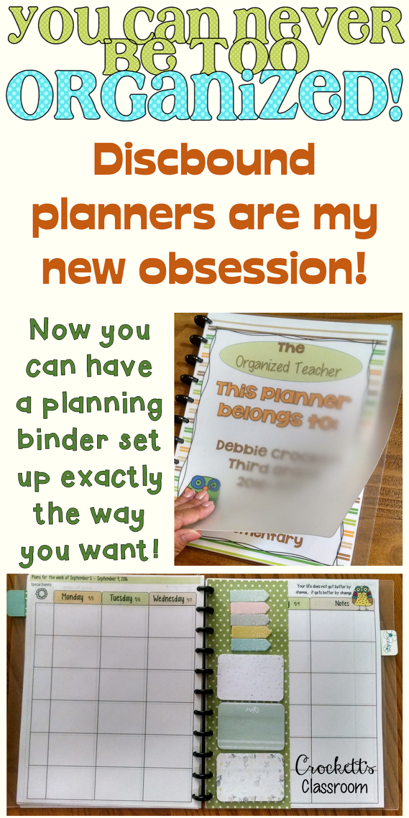 Teacher Planner, My New Obsession! - Crockett's Classroom