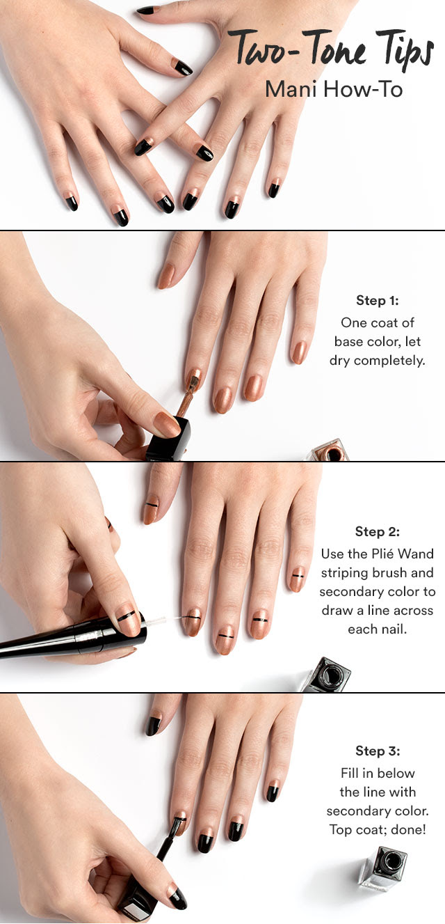 Two Tone Manicure Style How To