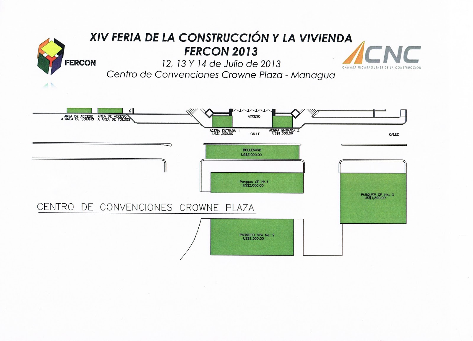 XIV FERIA DE LA CONSTRUCCIÓN Y LA VIVIENDA 2013: Plano de las area de ...