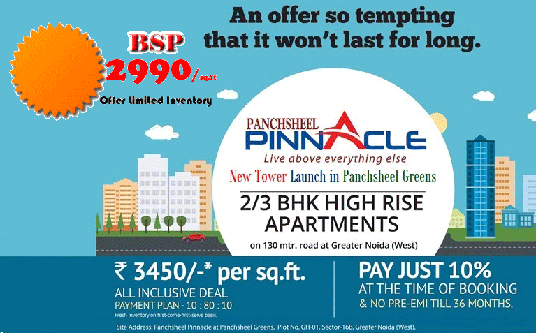JustProp: Panchsheel Pinnacle offering high class living lifestyle