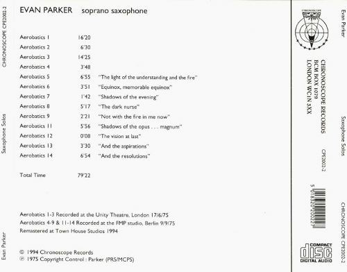 O Púbis da Rosa: EVAN PARKER - Saxophone Solos [1975] FLAC (tracks+.cue ...