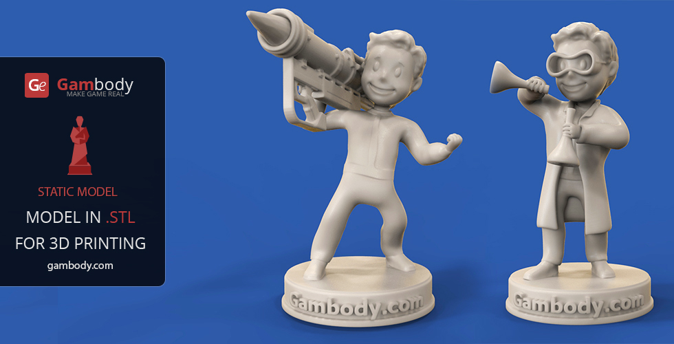 Vault Boy Files for 3D Printer - Fallout 4 | 3D Models by Lambert Designer