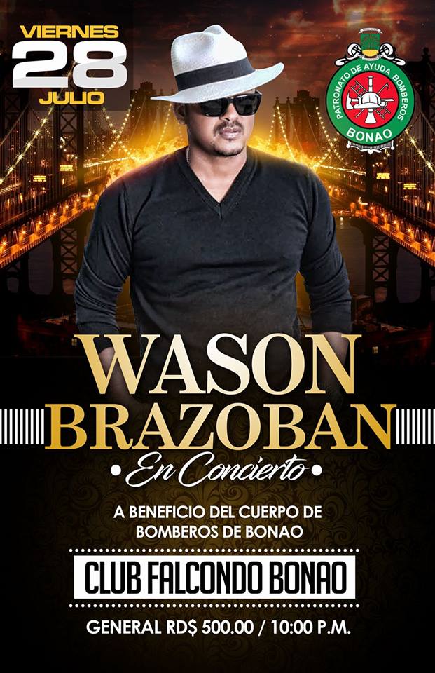 Wason Brazoban en el Club Falcondo a beneficio bomberos de Bonao