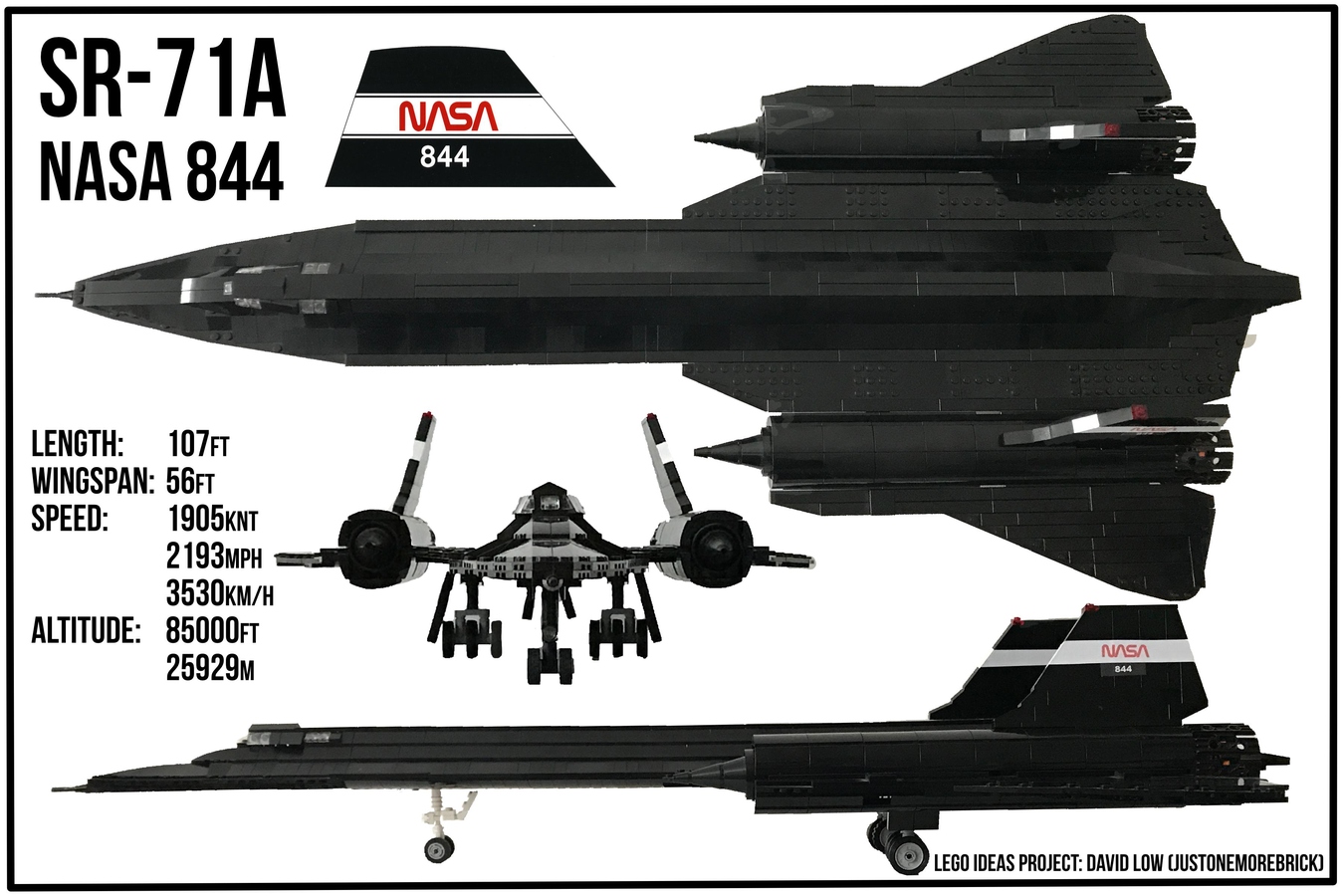 SR-71A Blackbird em LEGO | Aberto até de Madrugada