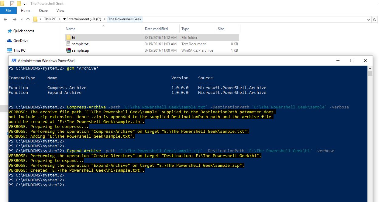 How to Zip and UnZip files using PowerShell How to Zip and UnZip files using PowerShell