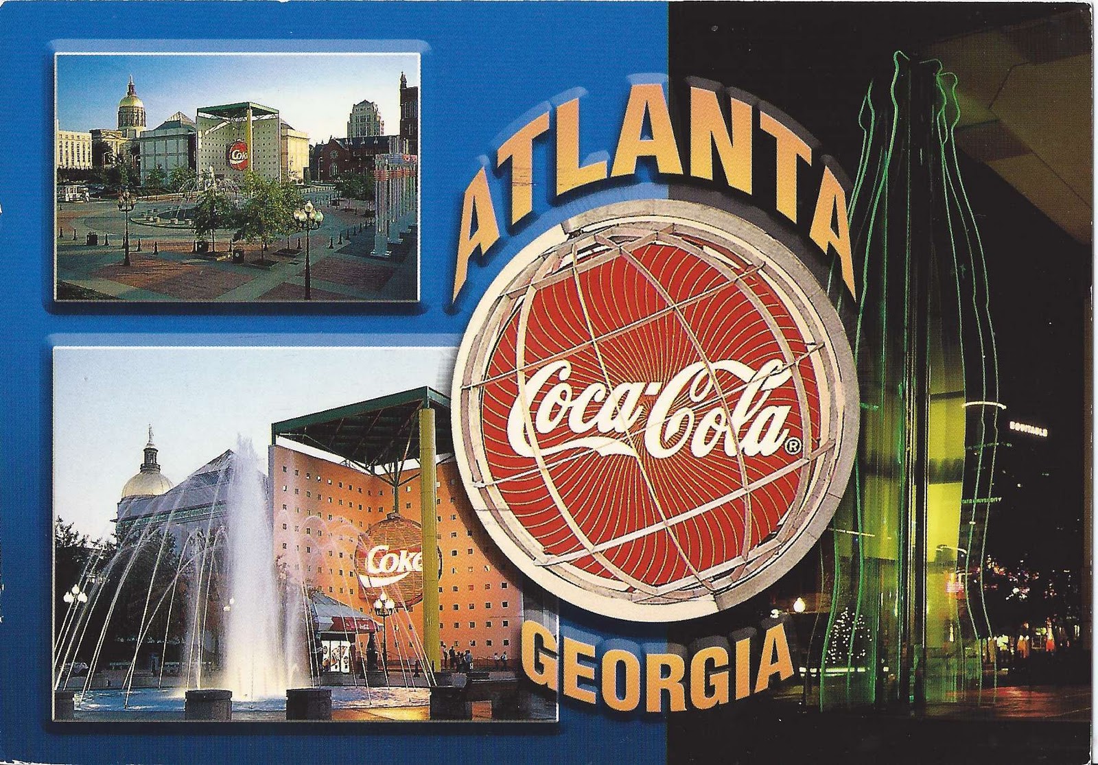 A Journey of Postcards: Coca Cola City: Atlanta, Georgia USA