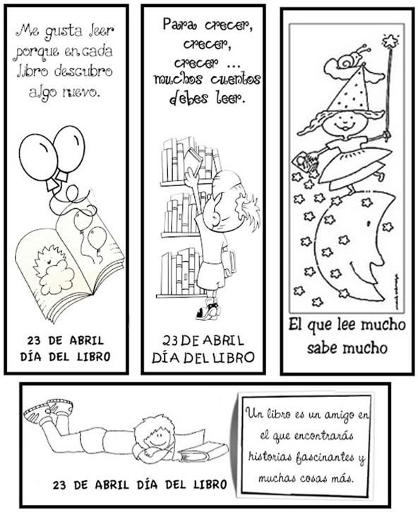 Amor por los Peques: Marcapáginas Día del Libro