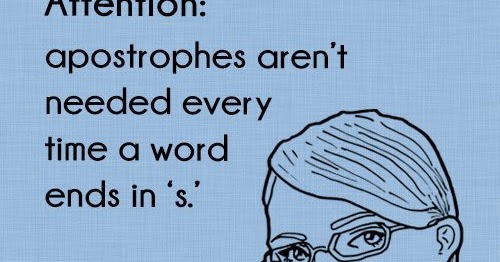 Misplaced apostrophes