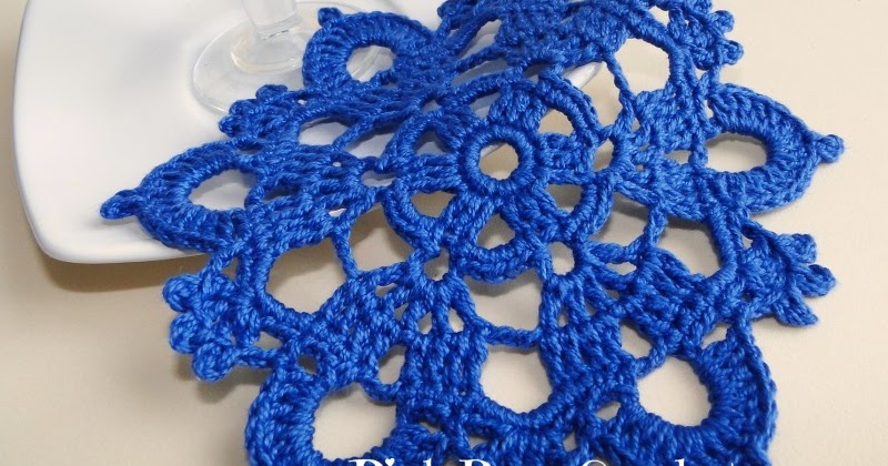 Pink Rose Crochet: Centrinho Navy Mini Mat Coaster