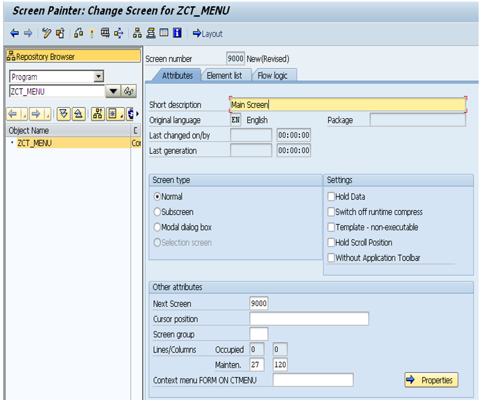 SAP Blogs: Context menu is a dialog program page3...