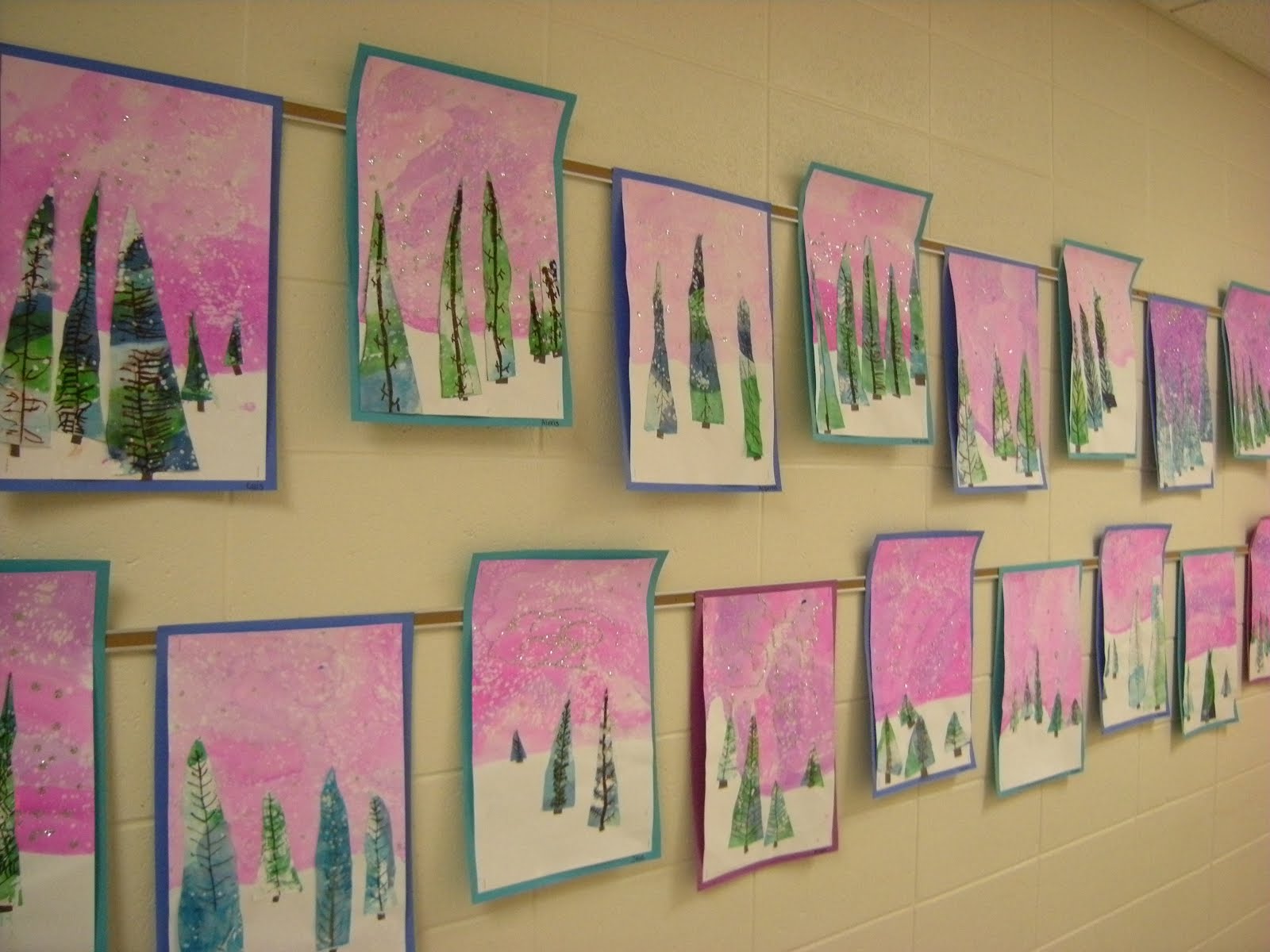 WHAT'S HAPPENING IN THE ART ROOM??: 2nd Grade: Winter Landscapes
