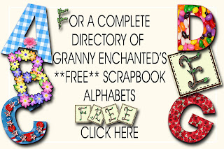 GRANNY ENCHANTED'S BLOG: "Purple Flowers" Free Scrapbook Alphabet ...
