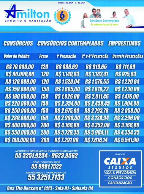 Amilton Credito e Habitacao: Consorcio Caixa Seguros