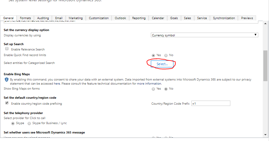 Dynamics Multi Entity Search (Global Search) Entity Selection Using C#