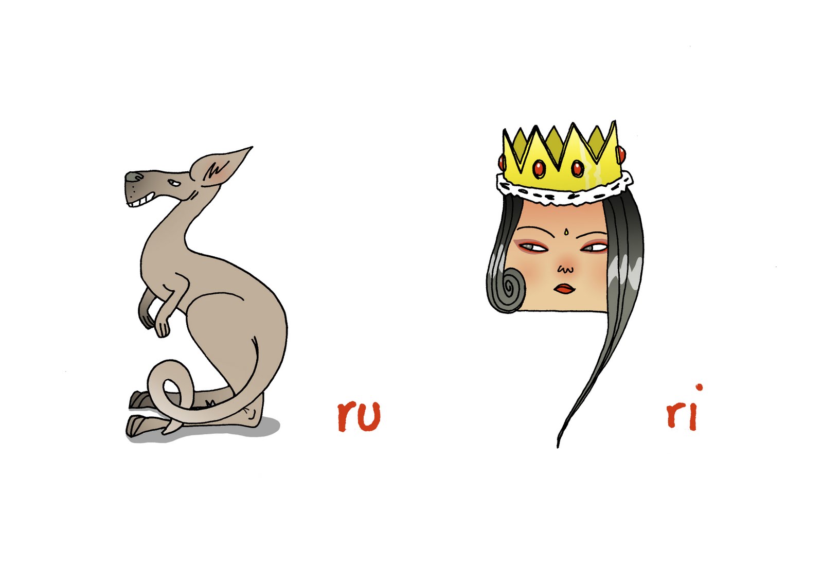 My Sketchblog: Learning Japanese-Hiragana-RU and RI