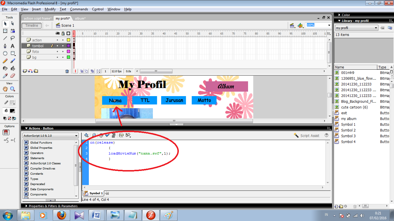 Actionscript Pada Macromedia Flash 8 ~ My Journey