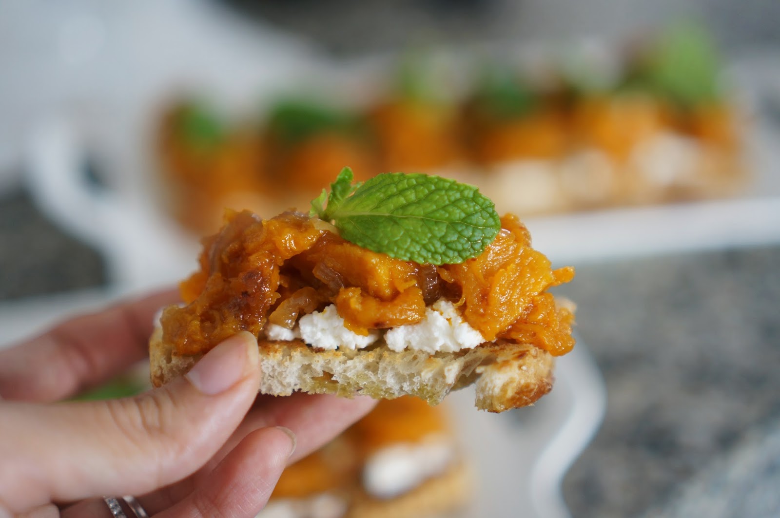 Life By Appointment: Smashed Squash Toasts with Cider Vinegar and Ricotta