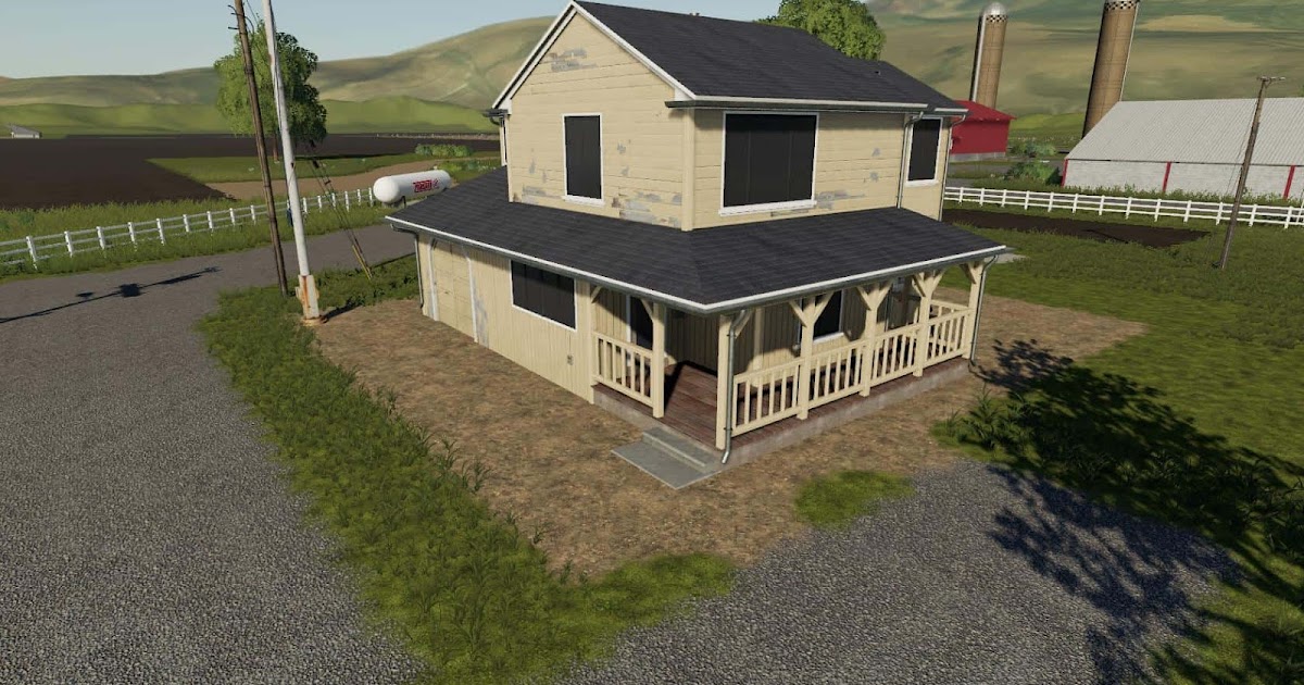 FS19 Placeable 4 bedroom house with sleep trigger v1.0 - FS 19 & 22 USA ...