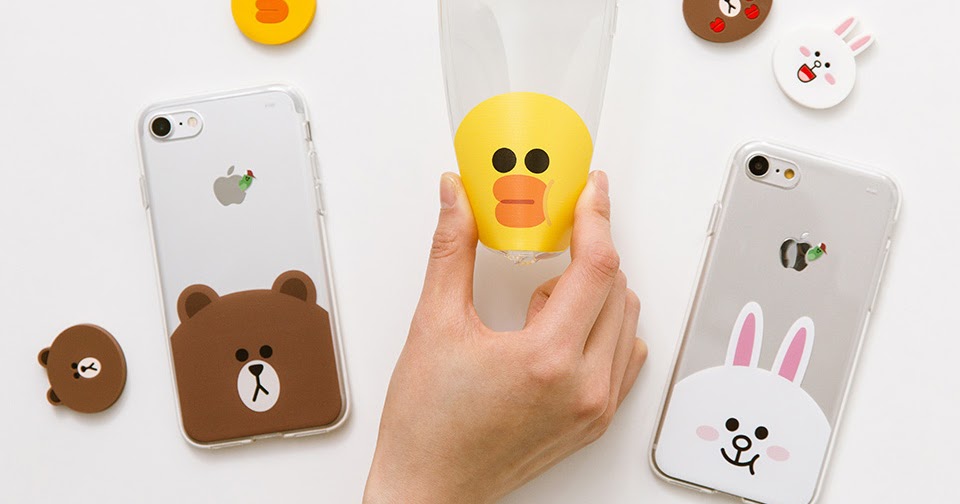 LINE FRIENDS Character & EDWARD Clear Case Cover For Apple iPhone 7 / 7 ...