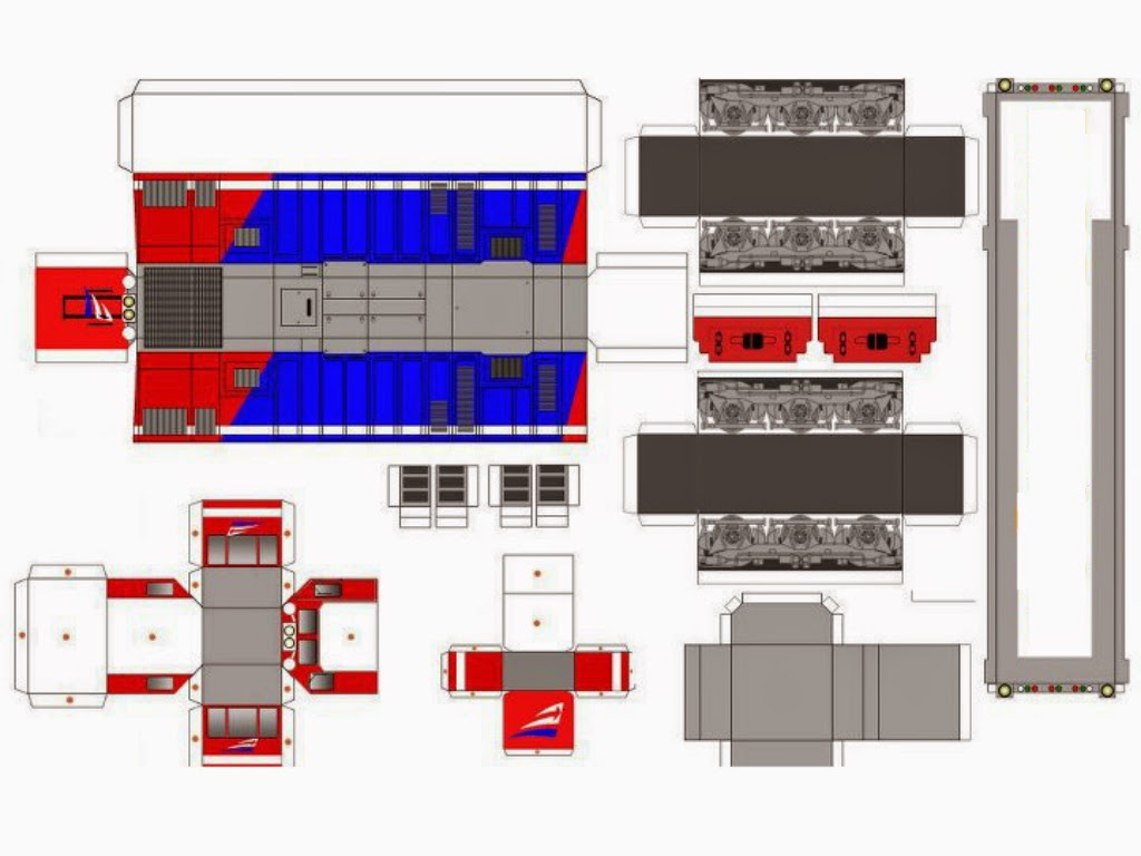 Beberapa Pola Papercraft Lokomotif dan Hasilnya