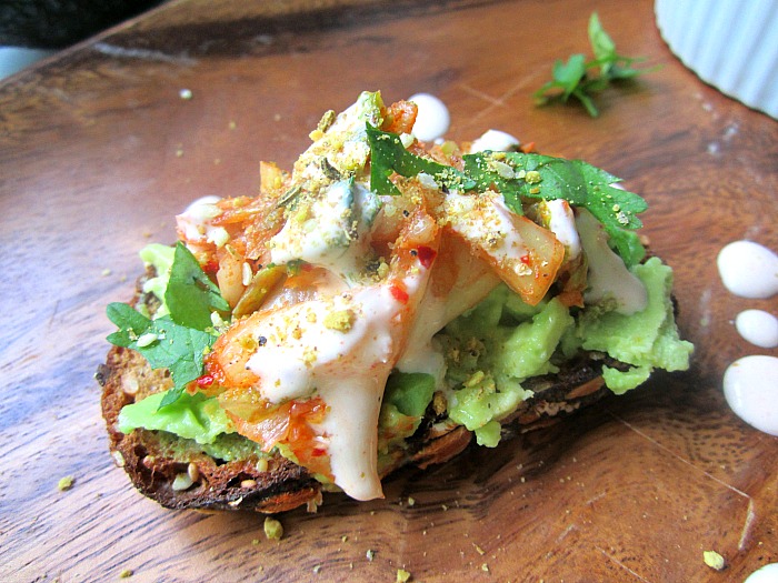 Avocado Toast w/ Kimchi