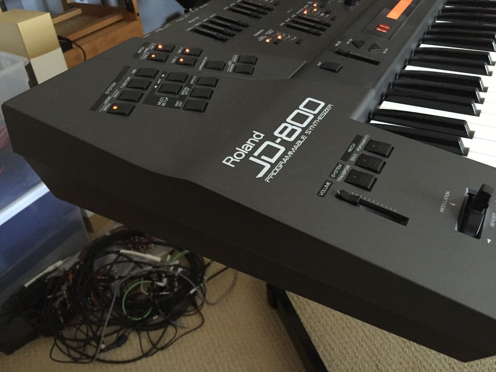 MATRIXSYNTH: Roland JD-800 Synthesizer in *mint* Condition with Le Cover