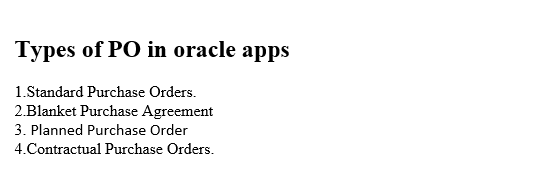 Oracle Application's Blog: Types of po in oracle apps