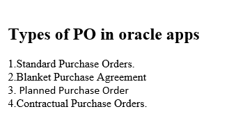 Oracle Application's Blog: Types of po in oracle apps