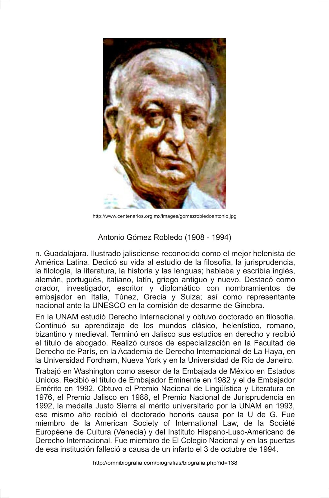DE JALISCO PARA EL MUNDO: Antonio Gómez Robledo, ilustrado jalisciense ...