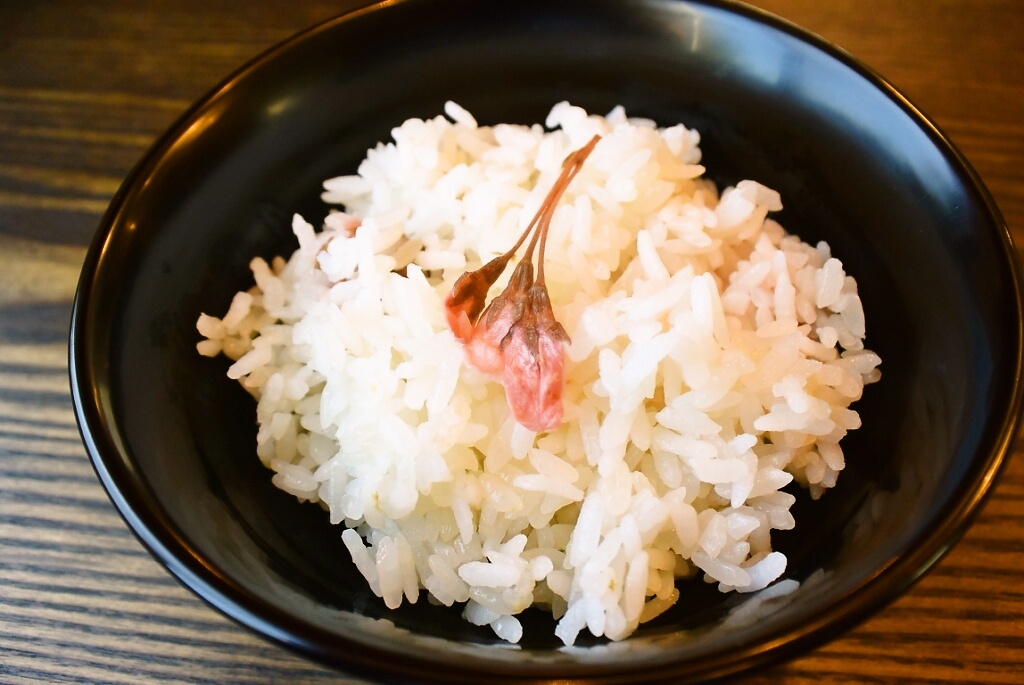 Recipes for Tom: Sakura shiokoji gohan / steamed rice with salted ...