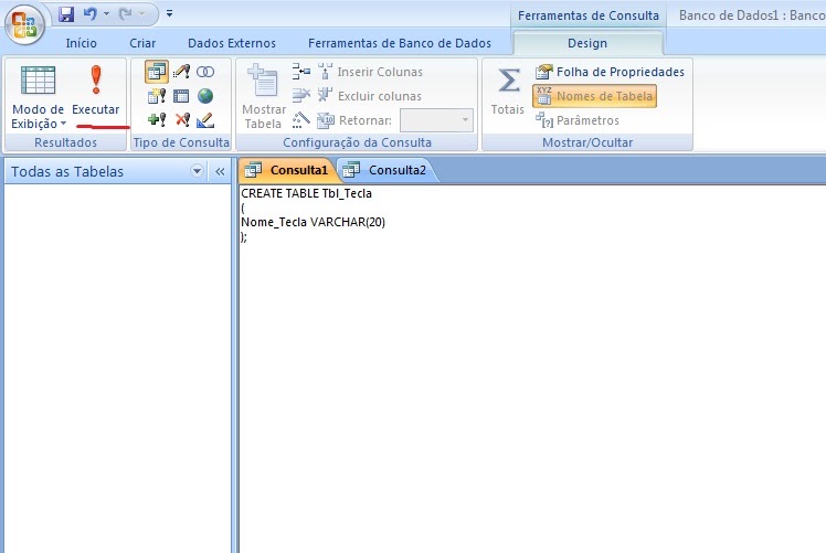 Tecla Ti Criar Tabela Access Pelo Sql