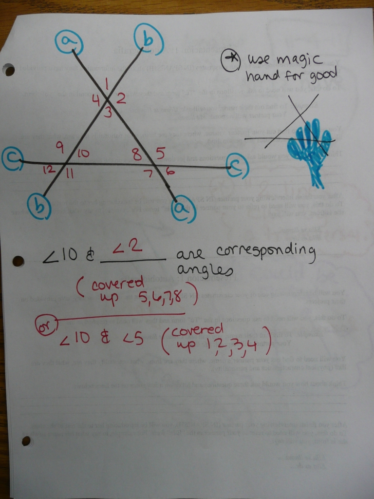 Math Teacher Mambo: Magic Hand and Transversals...