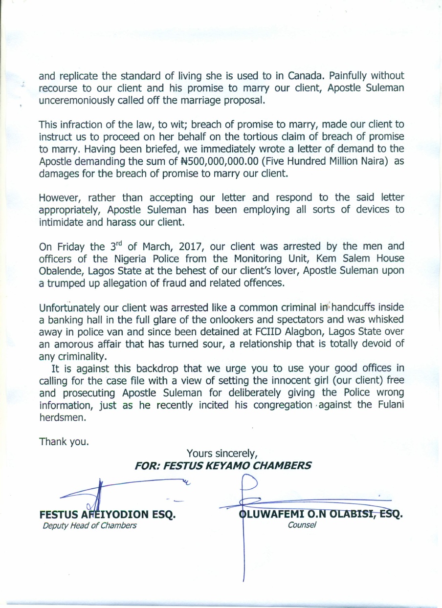 Festus Keyamo Chambers Takes On Stephanie Otobo Case With Apostle ...