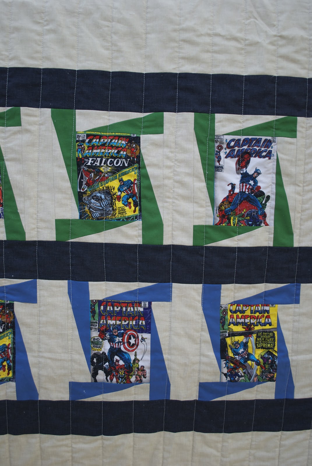 Let's begin sewing...: Marvel comic quilt completed