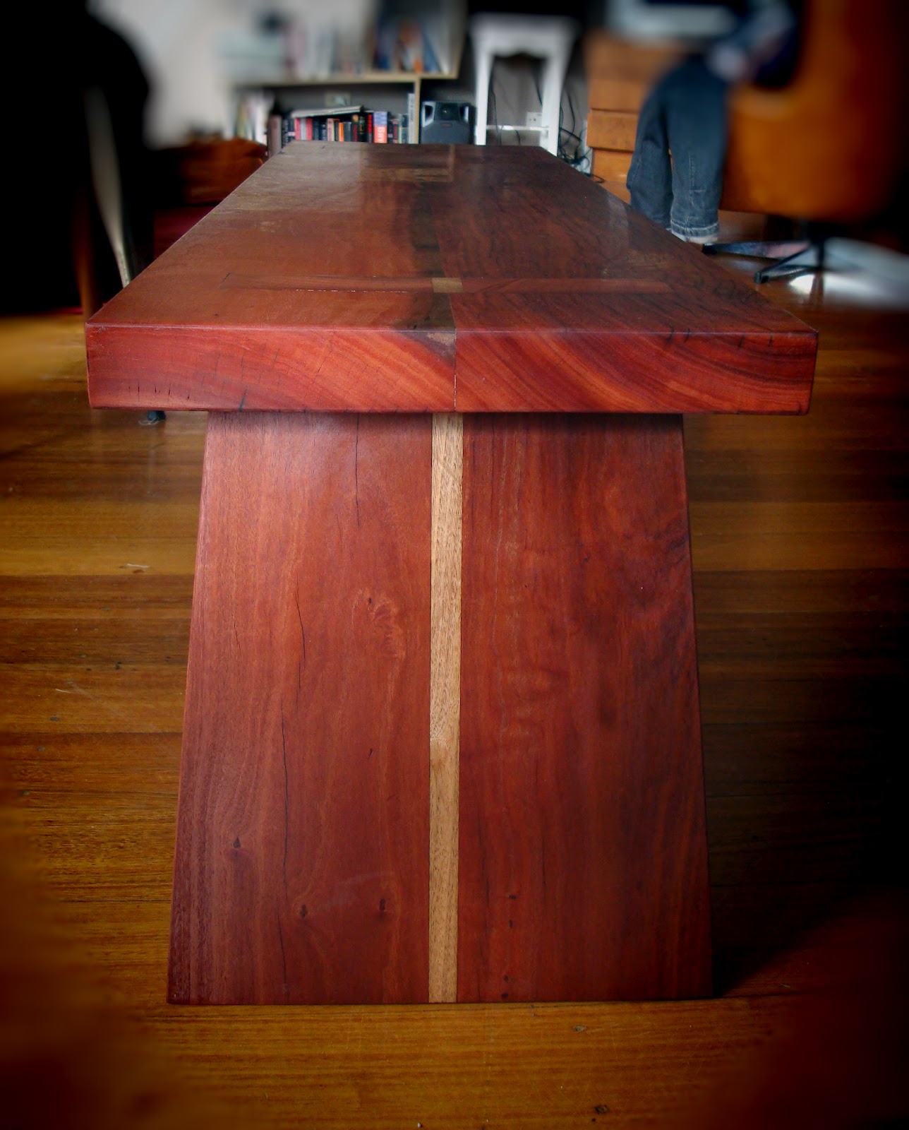 Ben Gill Timber: Red gum & Mountain Ash bench seat.