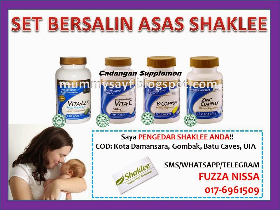 MummySayf : SET BERSALIN SHAKLEE, TESTIMONI IBU BERPANTANG SIHAT DENGAN ...
